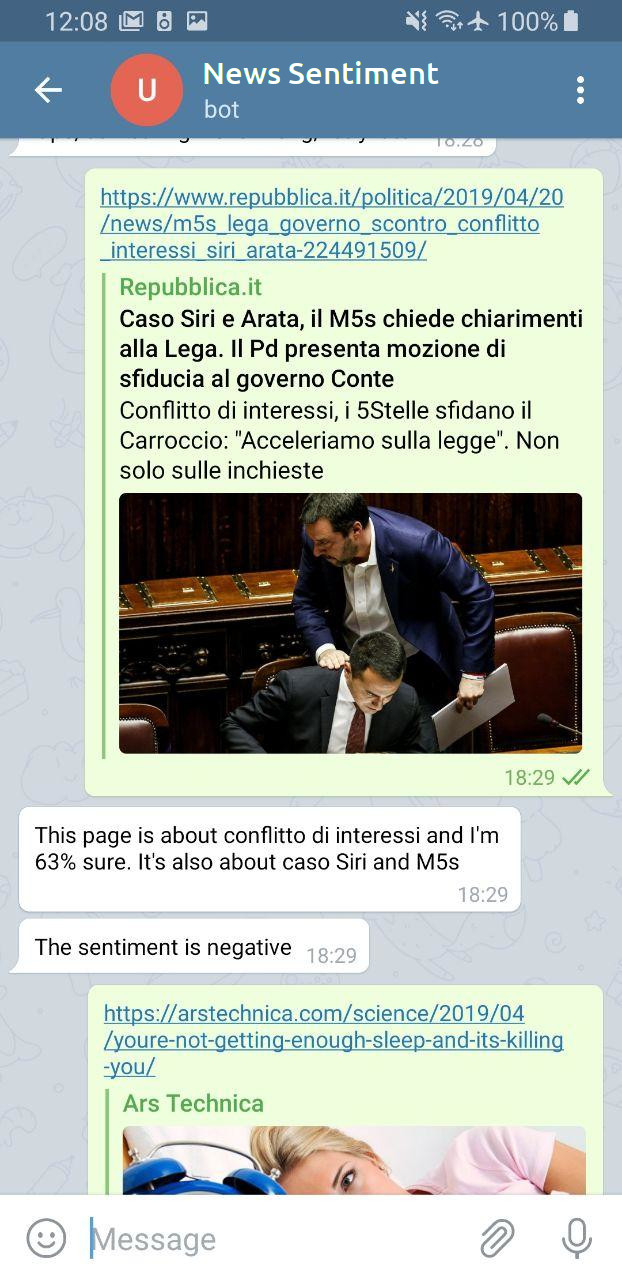 News Sentiment Bot - Luca Palonca